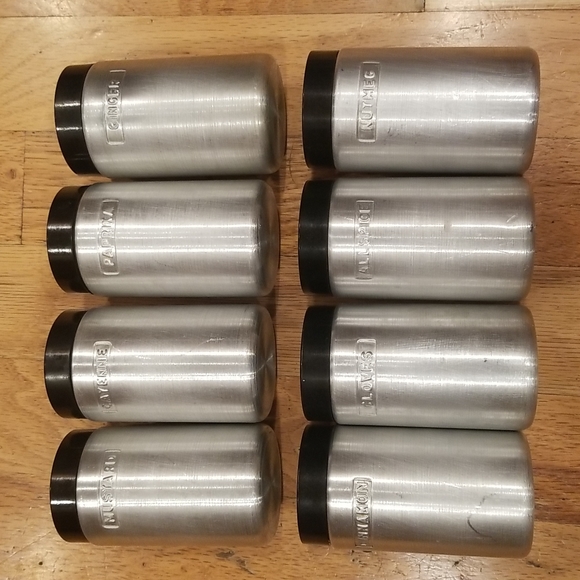 Kitchen | Vintage Kromex Spun Aluminum Spice Jars | Poshmark